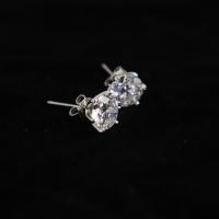Quality Wholesale 18K White Gold Plated 1CT Lab Diamond Stud Earring Fashion Jewelry for for sale