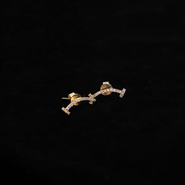 Quality Smile Anti-Exposure Design 18K White Gold Earrings with IGI Certified Lab-Grown for sale