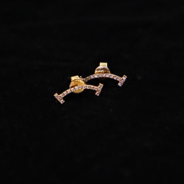 Quality Smile Anti-Exposure Design 18K White Gold Earrings with IGI Certified Lab-Grown for sale