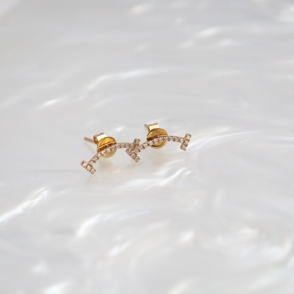 Quality Smile Anti-Exposure Design 18K White Gold Earrings with IGI Certified Lab-Grown for sale