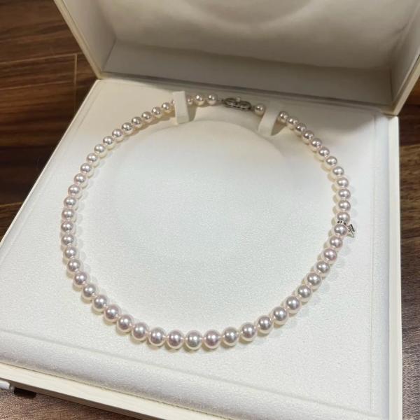 Quality Fine Colorful Jewelry 6-6.5mm Japan Akoya Sea Pearl Necklace Jewellery Hot Sale for sale