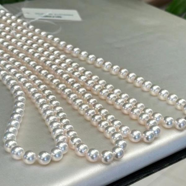Quality Fine Colorful Jewelry 6-6.5mm Japan Akoya Sea Pearl Necklace Jewellery Hot Sale for sale