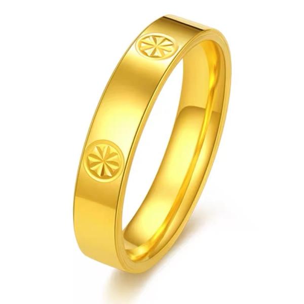 Quality Luxurious 10K 14K 18K Gold Wedding Ring with Round Diamond Romantic Classic for sale