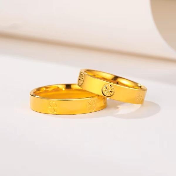 Quality Luxurious 10K 14K 18K Gold Wedding Ring with Round Diamond Romantic Classic for sale