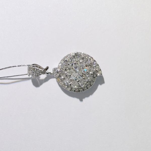 Quality Handmade 18K Gold Luxury Pendant Dainty Diamond Cluster Fashion Jewelry for for sale
