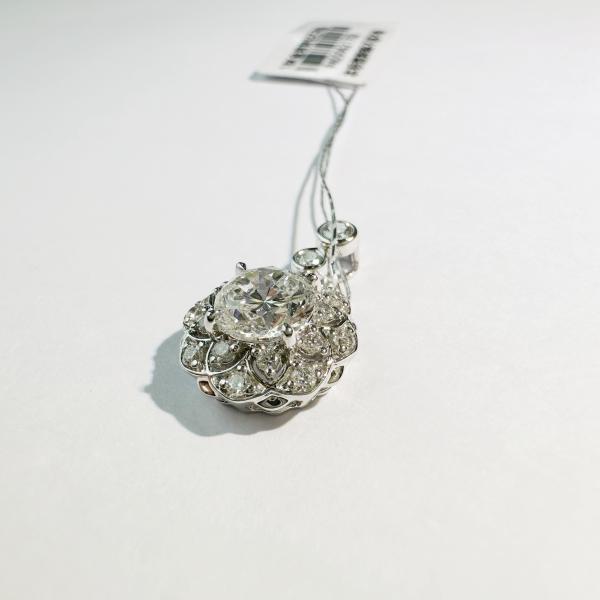 Quality Handmade Luxury 18k Gold Diamond Cluster Pendant Customized Fashion Jewelry for sale