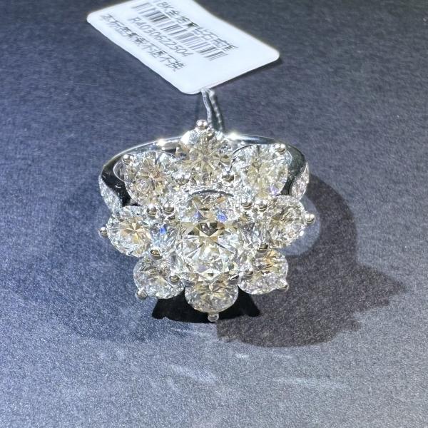 Quality 18K Gold Customized Fine Jewelry IGI GIA Lab Grown Diamond Flower Ring for Women for sale