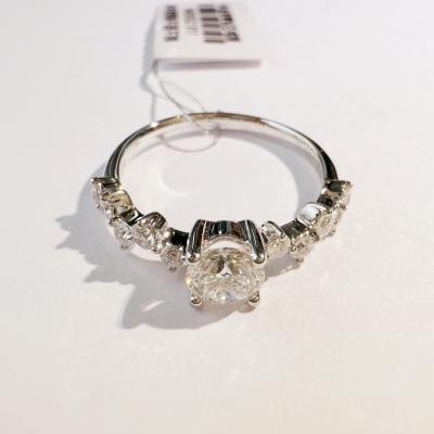 China Flower Wreath 18K Gold Diamond Ring Customized Fine Jewelry for Women Engagement Wedding Banquet IGI GIA Lab Grown Diamond for sale