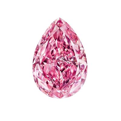China Pink  Pear Cut 0.5carat- 2.5carat  Lab Grown Diamond HPHT CVD  Diamond Fancy pink Color VVS VS 3EX Loose Diamond IGI Certified for sale