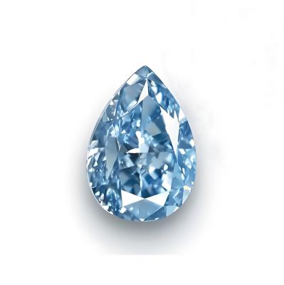 China Blue Pear Cut 0.5carat- 2.5carat Lab Grown Diamond HPHT CVD Diamond Fancy Blue Color VVS VS 3EX Loose Diamond IGI  GIA for sale