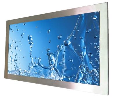 China 65'' PCAP Touch Monitor Display IR Touch High Brightness IP65/66 Stainless Steel Chassis for sale