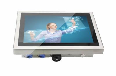 China 17.3'' IP65/66 Stainless Steel Chassis PCAP Touch Monitor Display With AR/AG/AF Protective Glass for sale