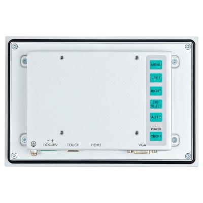 Cina 7" montatura incorporata IP65 fronte VGA HDMI touchscreen industriale monitor ad alta luminosità in vendita