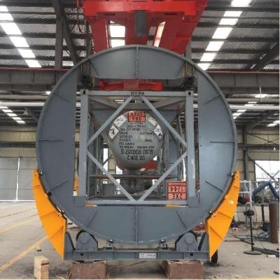 China Large Automatic Turning Rolls ISO Tank Rotator 20ft 40ft Swap ISO Tank Container Rotation Machine for sale