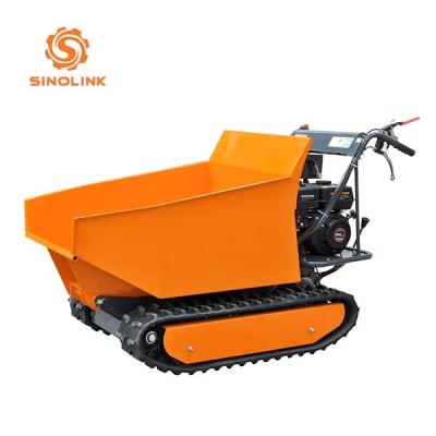 China 500kg Tracked Dumper Powered Tracked Wheelbarrow Hydraulic Tipping for sale