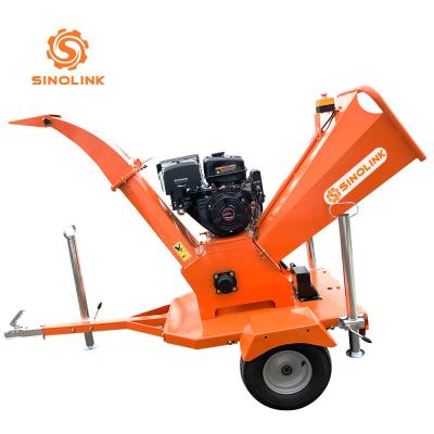 China Loncin B&S Gasoline chipper shredder machine commercial Atv Drum Log 15hp for sale