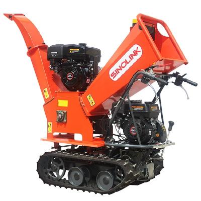 China 212cc Gas Powered Wood Chipper Shredder Electric Start Crawler 120mm for sale