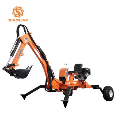 China Portable Mini Towable Backhoe Excavator Backhoe Loader 2500mm for sale