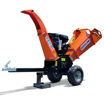 China 420cc Wood Chipper Machine Industrial Garden Shredder For Composting 16x8-7 Wheels for sale