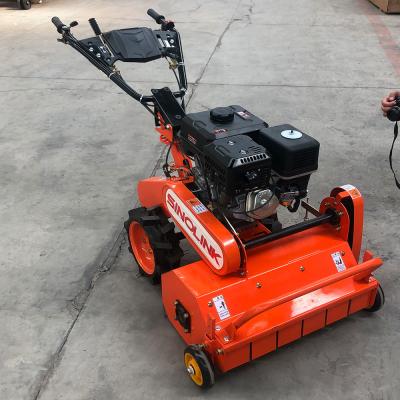 China Large Walk Behind Lawn Mower Tractor Walk Petrol Lawnmower 3km H for sale