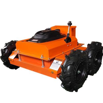 China 4 wheeler Robotic Flail Mower Rotary Straight Blade Gasoline Engine Power 6.5HP for sale