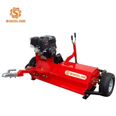 China Pull Tow Behind Flail Mower For Atv 1.5m Cut Long Grass Machine Gasoline Engine for sale