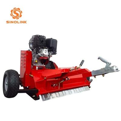 China Gas Powered flail mower for cutting hay 15hp Garden for sale