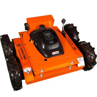 China Gasoline Remote Operated Lawn Mower Wheeled Flail Cutter 6.5hp for sale