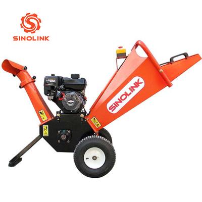 China 196cc Sawdust Wood Chipper For Mulch Palm Fronds Tree Leaf And Small Branch Mulcher for sale