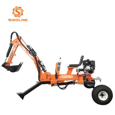 China Mini Atv Tow Behind Backhoe For Quad Excavator Gasoline Engine for sale
