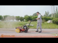 SINOLINK 32520 6.5hp gasoline engine mini power snow sweeper snow pusher