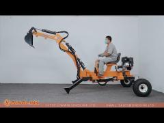 Portable Mini Towable Backhoe Excavator Backhoe Loader 2500mm