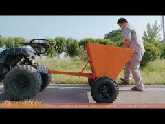 Mounted Atv Sand Spreader For Yard Tow Behind 270l  Winter Road Anti Skid