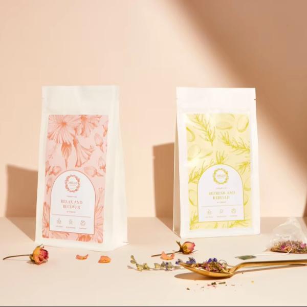 Quality Recycled Stand-Up Pouch with Zipper and Valve Side Gusset Plastic Packaging Aluminum Foil Bag for Tea Bags for sale