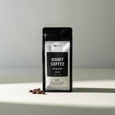 China Biodegradable 100g 250g 500g 1kg Cafe Resealable Stand up Zipper Flat Bottom Zipper Coffee Bag for sale