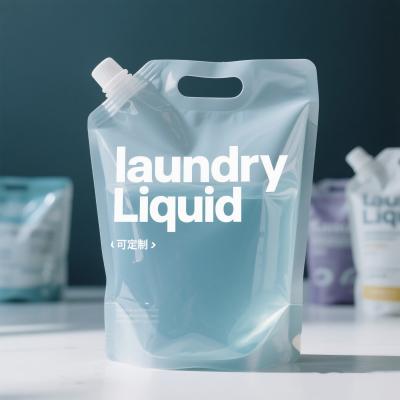 China Wholesale Refillable Leakproof Transparent Juice Oil Soap Detergent Drinking  Liquid Stand up Spout Pouch Packaging Bags for sale