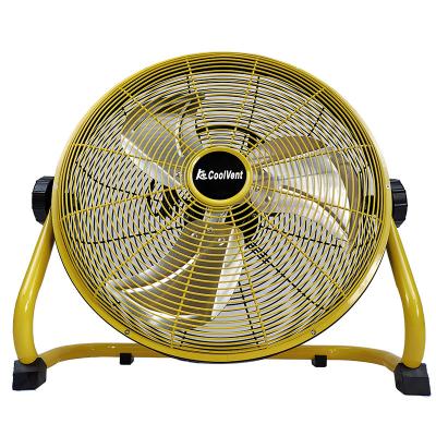 Cina Ventilatore industriale della ricarica di CC fan portatile giallo/nero di 12inch del pavimento di condizione in vendita