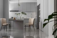 China L-Shaped Modern Gray Kitchen Cabinets Customized Set with 20-40 Day Lead Time and Enhanced Storage Capacity for sale