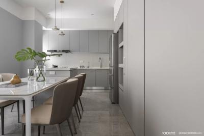 Cina Armadi da cucina grigi moderni a forma di L Set da cucina EB personalizzato in vendita