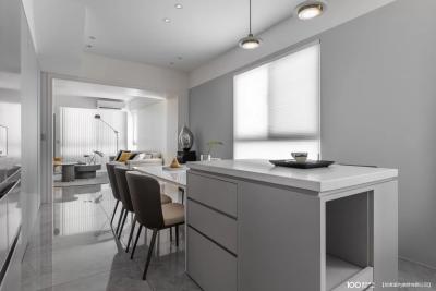 Cina Armadi da cucina grigi moderni a forma di L Set da cucina EB personalizzato in vendita