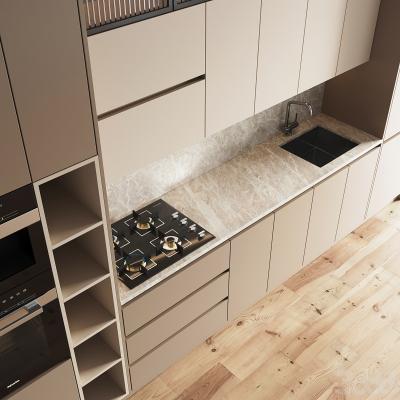 Cina Arredamento da cucina in beige moderno e contemporaneo a tavola EB con design elegante personalizzato in vendita