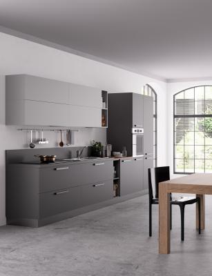 Cina Armadi da cucina grigio e nero personalizzati in vendita