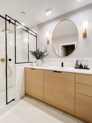 Cina Bagno di design moderno personalizzato gabinetti lavandino modulare Bagno a parete sospeso Vanità in vendita