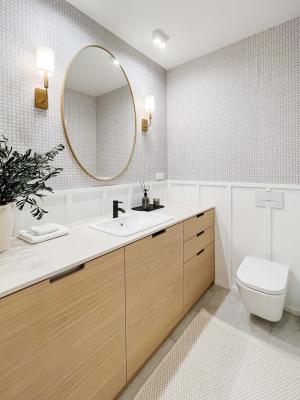 Cina Bagno di design moderno personalizzato gabinetti lavandino modulare Bagno a parete sospeso Vanità in vendita
