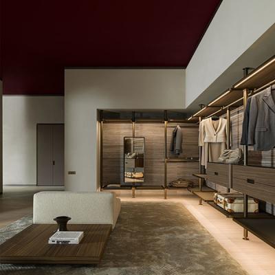 China 高級 現代の 服 オーガナイザー クローゼット 収納 キャビネット 部屋用 ガラスドア付き クローゼット for sale