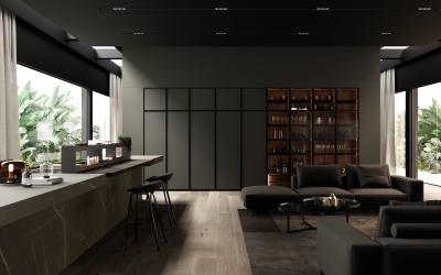 China Professionele keukenkasten op maat Luxe moderne multifunctieve keuken Huis Keukenkamermeubelen Te koop