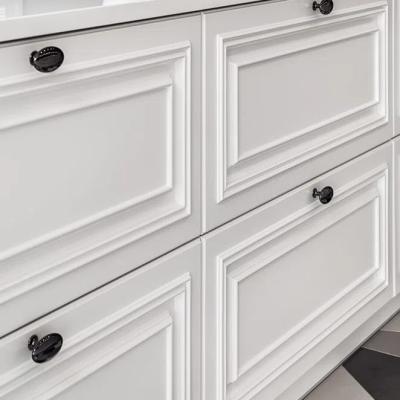 China Classic White Particle Board Complete Sets Ready To Assemble Large Storage Kitchen Cabinet for sale