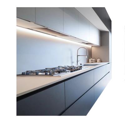 China Armoires de cuisine en bois de pierre de quartz minimaliste sur mesure for sale