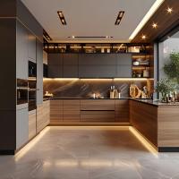 China Customized Lacquer Paint Matte Finish Kitchen Cabinets 18mm Plywood Modular Design for sale