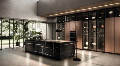 Chine Modern Custom High Gloss Lacquer Luxury Modern Kitchen Cabinets For Household à vendre